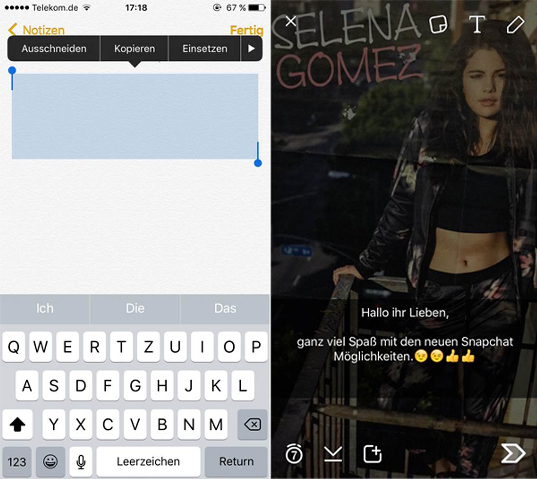 Snapchat: Mit diesem Trick kannst Du mehr Text in Deine Snaps schreiben ...