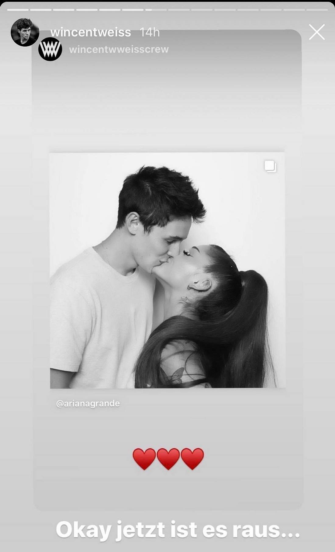 Wincent Weiss Kuss Mit Ariana Grande Bravo